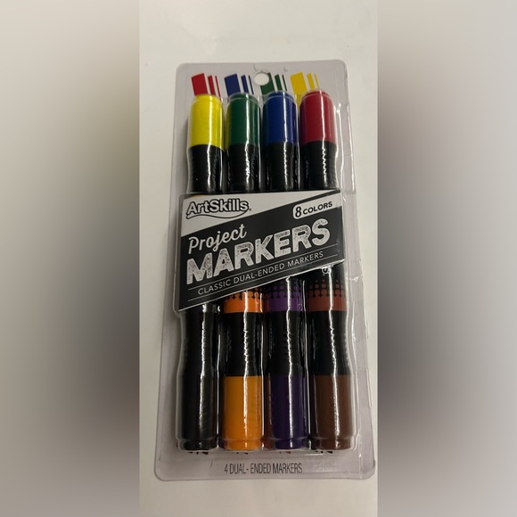Office | New Artskills Project Markers 8 Colors Dual Ended Markers ...